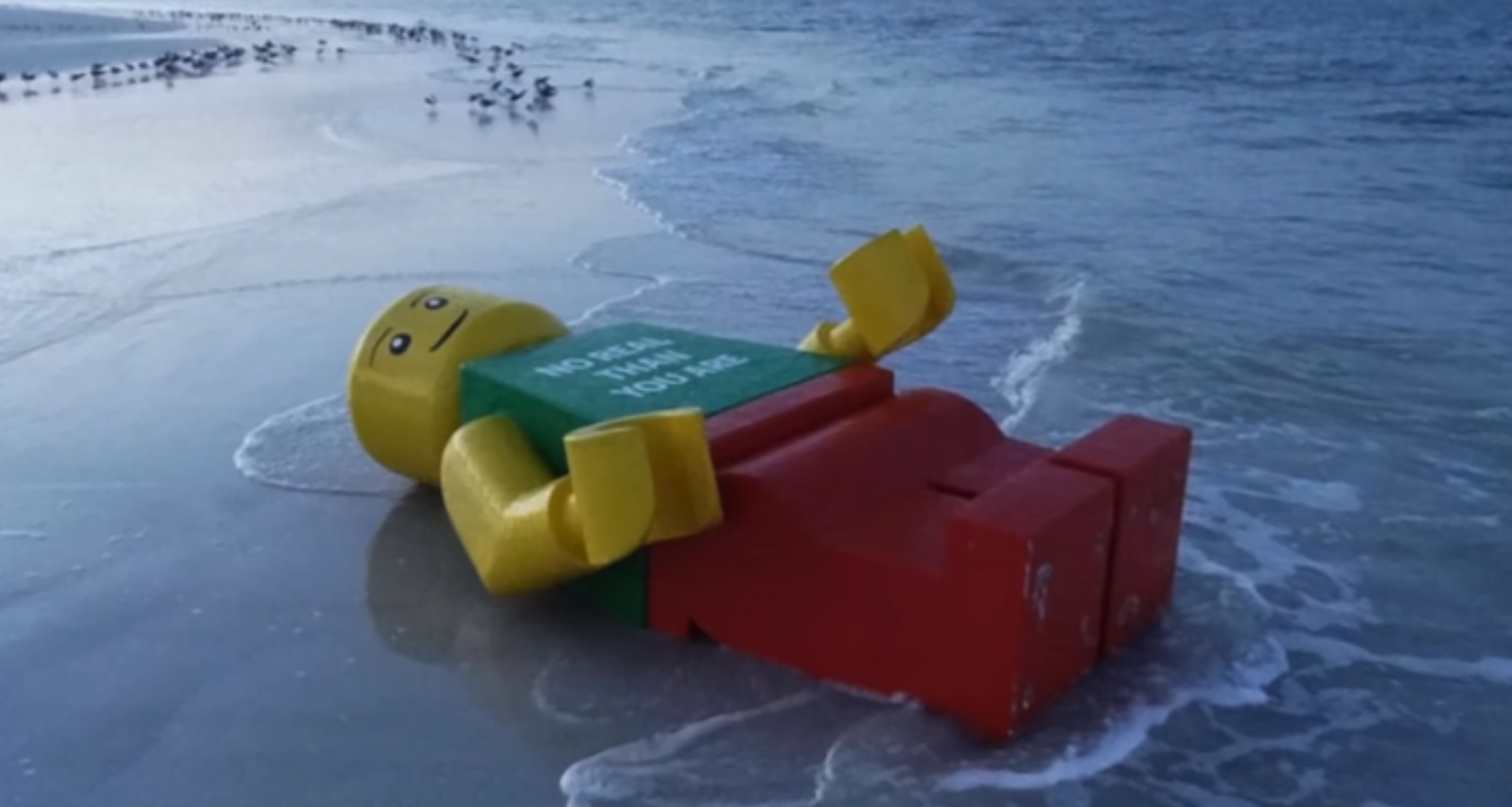 Real or Fake? Huge Lego Man Found on Beach? | Entertainment